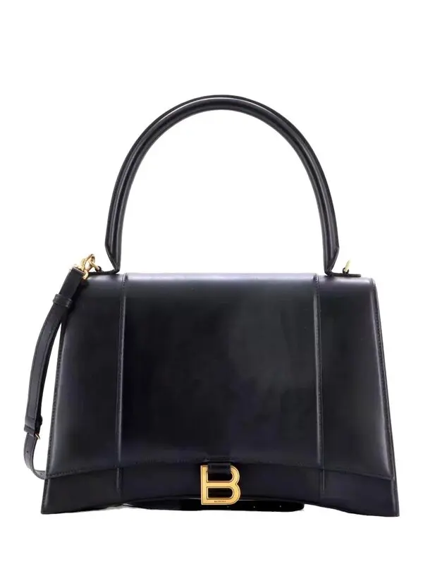 Balenciaga Hourglass Top Handle Satchel - Black