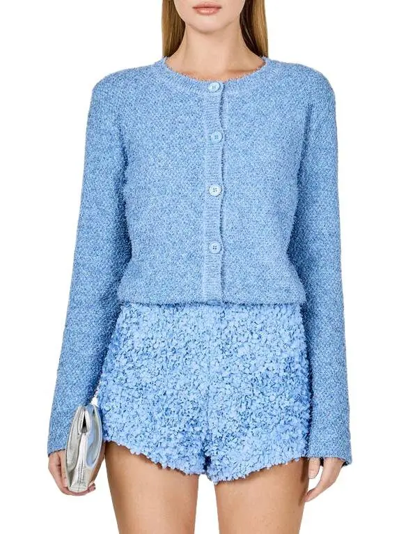 Endless Rose Button-front Cardigan - Blue