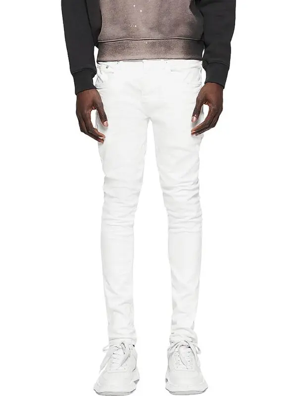 PURPLE BRAND Skinny Fit Denim Jeans - Optic White