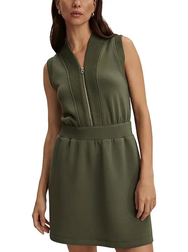 Varley Polyanna Half Zip Dress - Thyme