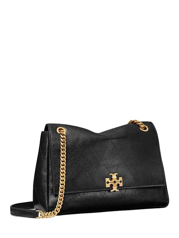 Tory Burch Charlie Quilted Shoulder Bag - Black