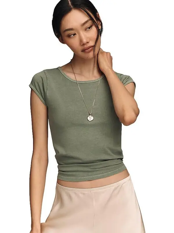 PILCRO Cotton Classic T-shirt - Oil Green