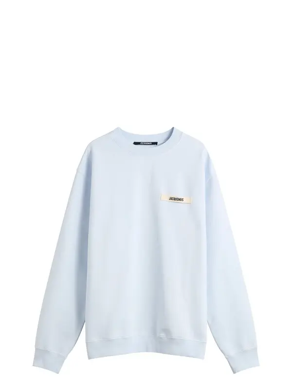 Jacquemus Grosgrain Logo Sweatshirt - Light Blue 2