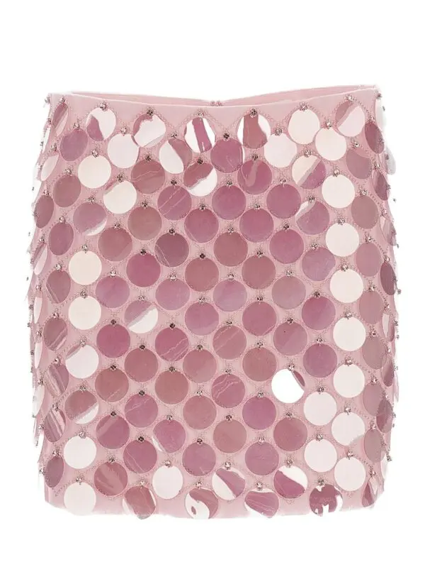 DES_PHEMMES Sequin Embellished Miniskirt - Rose