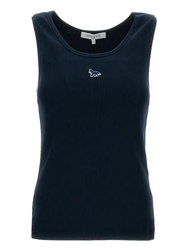 Maison Kitsuné Baby Fox Ribbed Tank - Blue