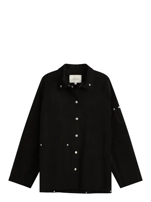 Studio Nicholson Dash Suede Jacket - Black
