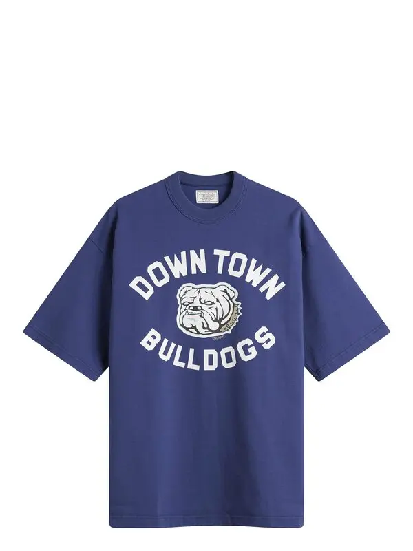 UNLIKELY DRY GOODS Bulldogs" Graphic T-shirt - Blue