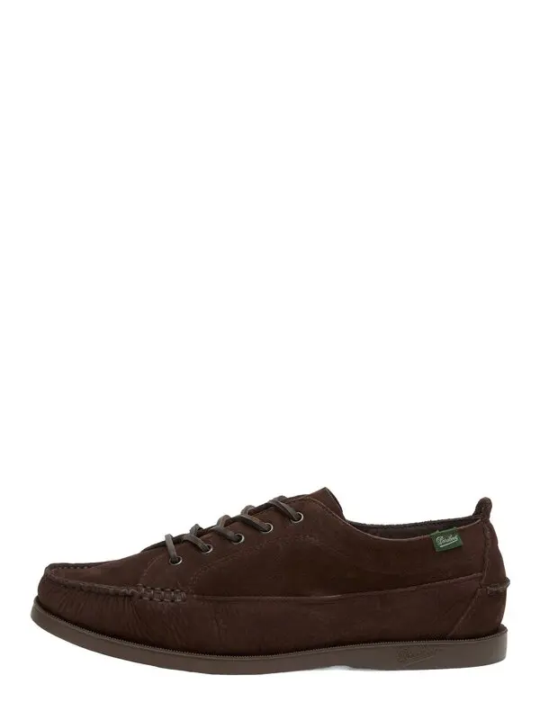Paraboot Malibu Lace Up Deck Shoe - Taurillon Chocolate Nubuck
