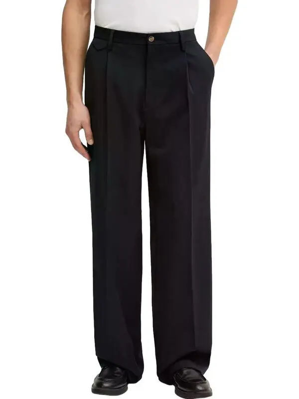 Guess Pleated Wide-leg Trousers - Blue