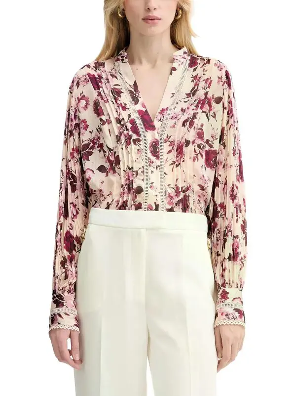 Guess Floral Lace Blouse - Neutrals