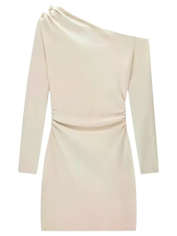 Guess Draped Off-the-shoulder Mini Dress - Neutrals