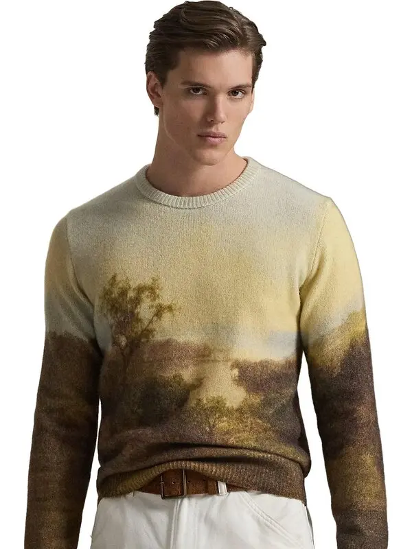 Ralph Lauren Hudson River Scene” Printed Sweater - Multi
