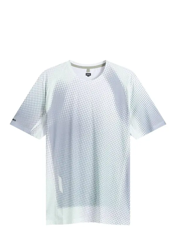 SOAR Printed Tech T-shirt - Grey/sage Dots