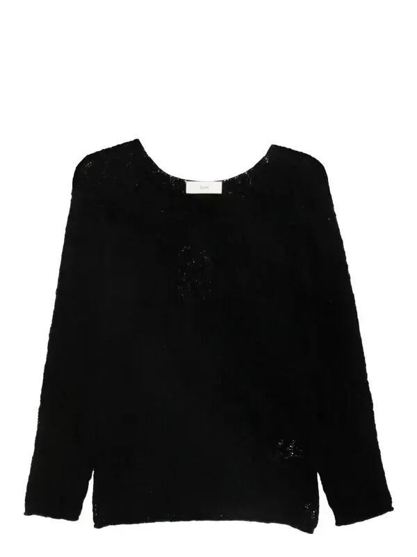 DUNST Open-knit Sweater - Black