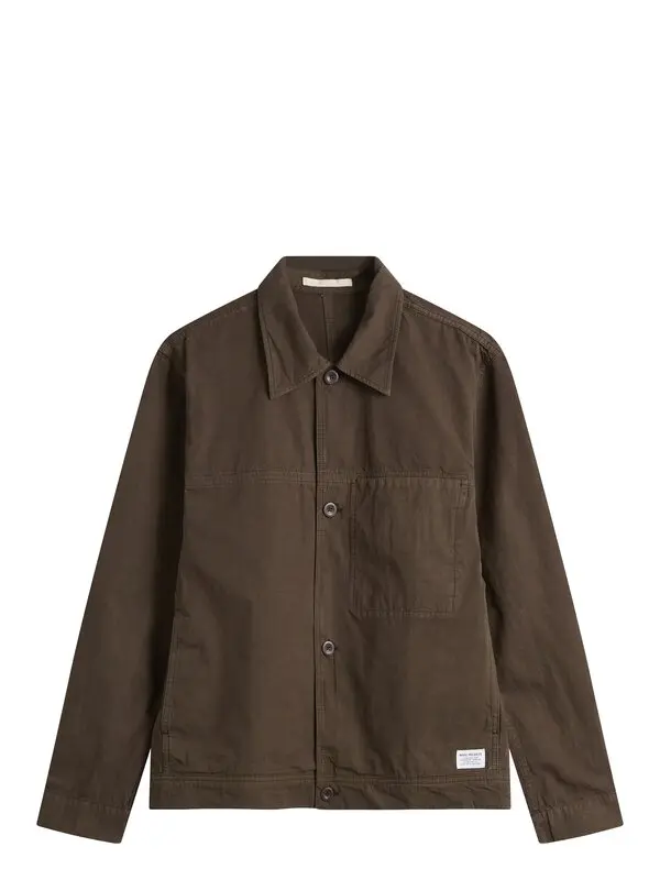 Norse Projects Arresskov Compact Cotton Shirt Jacket - Delicioso Brown