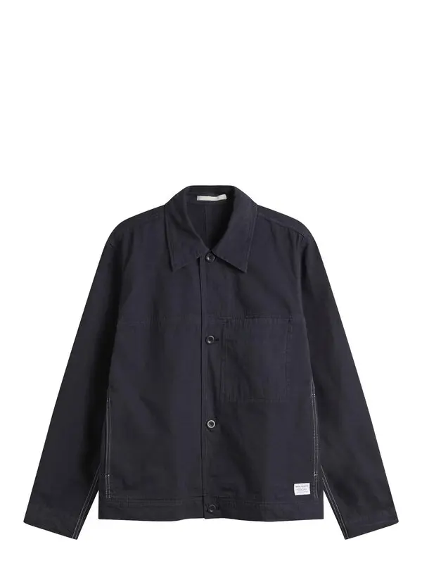 Norse Projects Arresskov Compact Cotton Shirt Jacket - Dark Navy