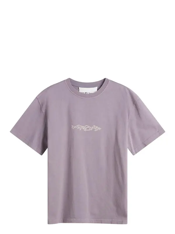 KA_YO_PROTOTYPE Boxy Washed Graphic T-shirt - Sparrow