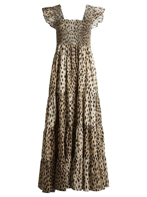 Rixo Kendall Midi Dress - Antelope Spot Black