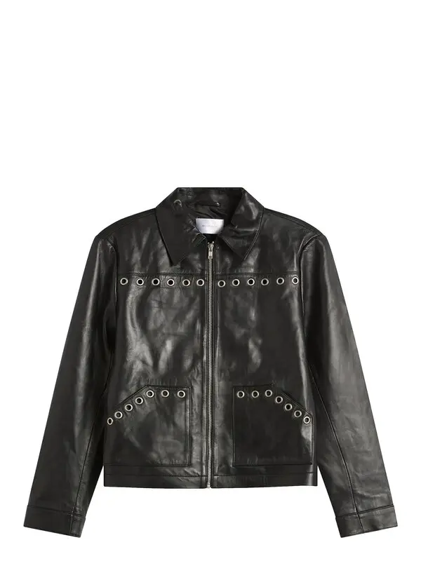 HOSBJERG Brianna Leather Jacket - Black