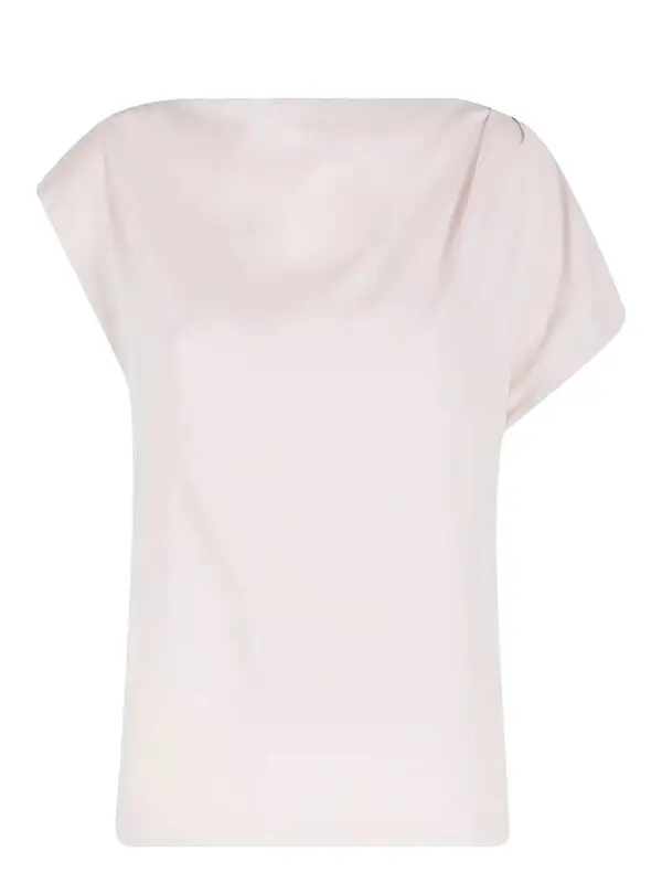 MEIMEIJ Asymmetric Draped Blouse - Pink