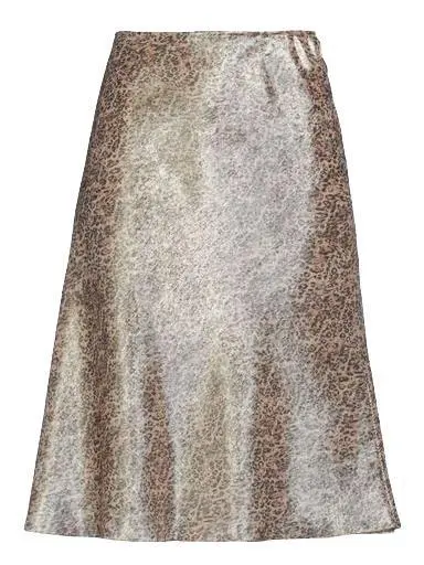 Celine Midi Flared Leopard-print Skirt - Beige