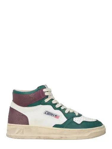AUTRY Leather High-top Sneakers - Green