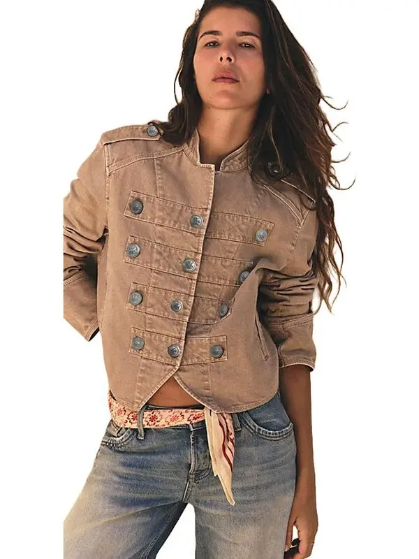 Free People We The Free Ryland Band Jacket - Irish Creme