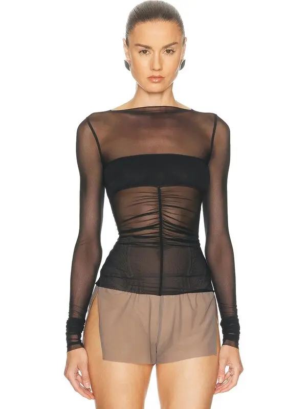Rick Owens Temple Bandeau Top - Black