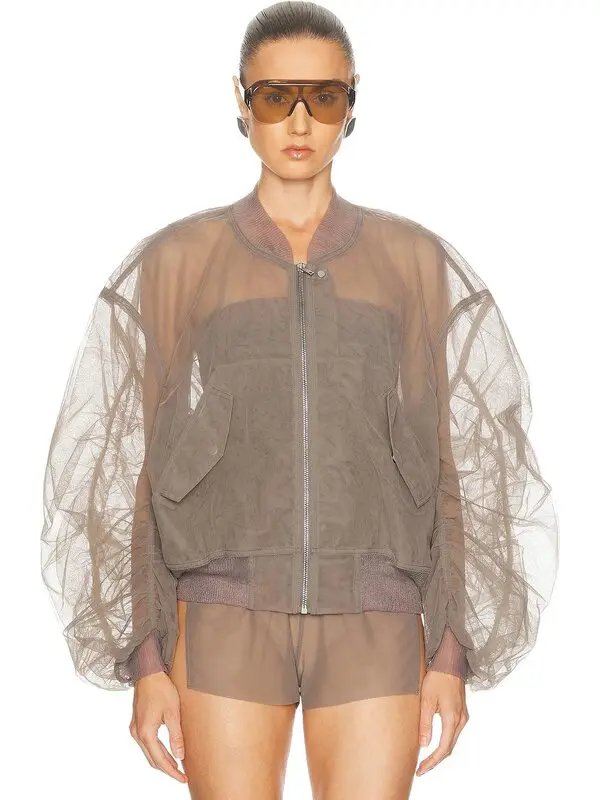 Rick Owens Secchia Flight Jacket - Dust