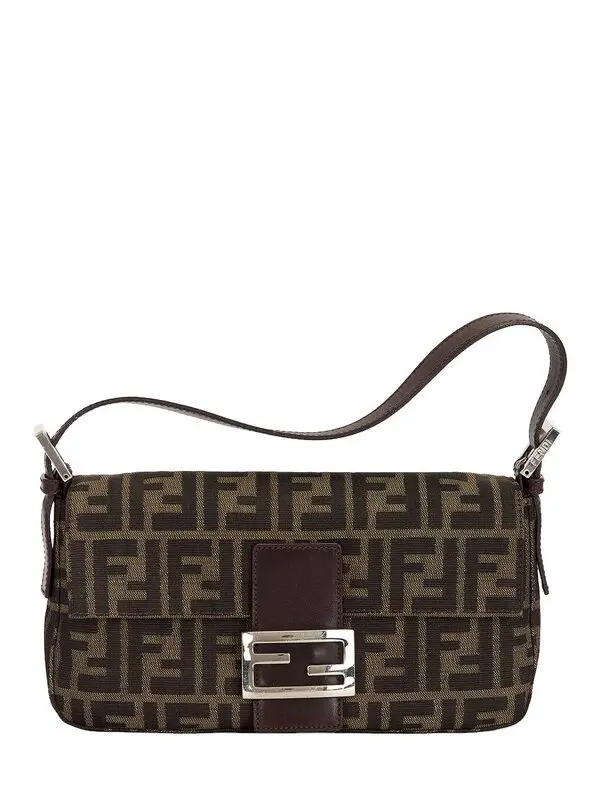 Fendi Zucca Baguette Shoulder Bag - Tobacco Brown