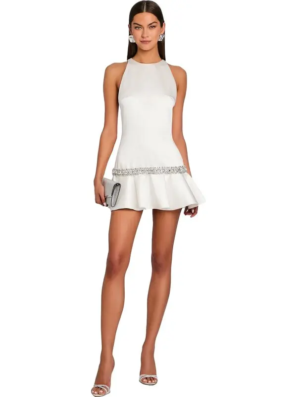 Retrofete Caelie Embellished Mini Dress - White