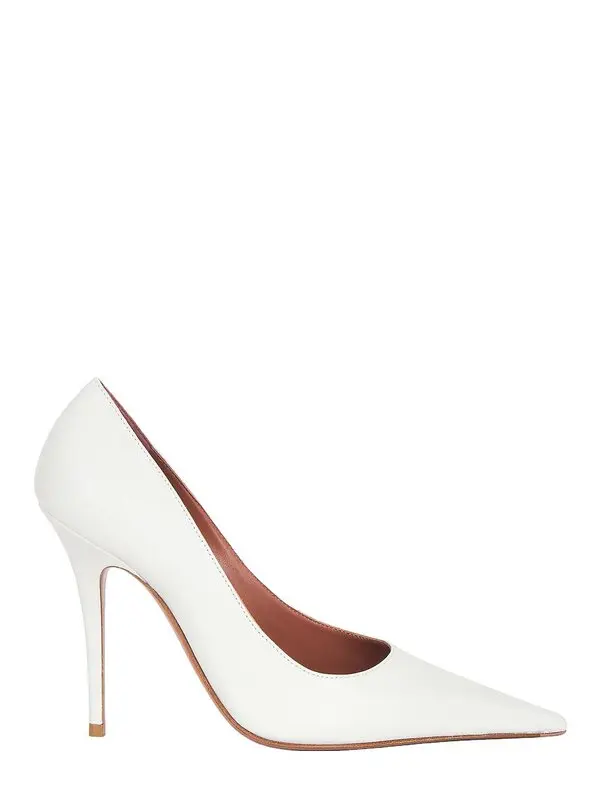 Amina Muaddi Barbara Nappa 105 Pump - White