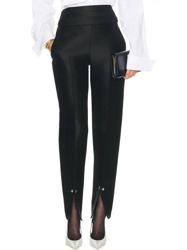 Brandon Maxwell Beatrix Creased Trouser - Black