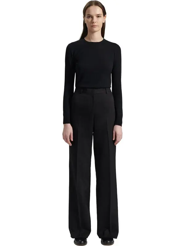 Veronica De Piante Anya Trousers In Peau De Soie - Black