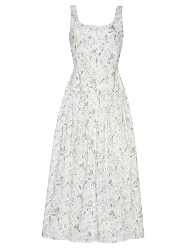 Adam Lippes Cassie Midi Dress - White