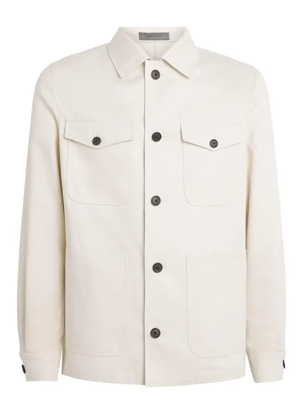 Corneliani Cotton-cashmere Overshirt - Beige