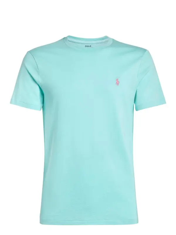Polo Ralph Lauren Cotton Custom-fit Polo Pony T-shirt - Blue