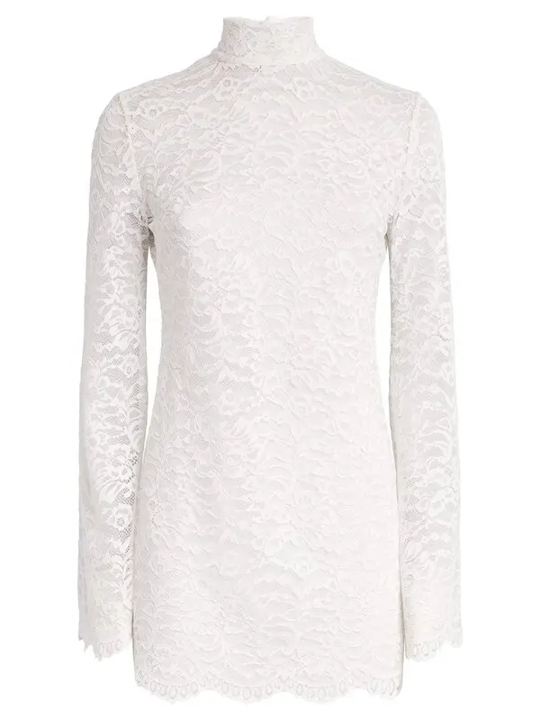 AWAY THAT DAY Pantelleria Mini Lace Dress - White