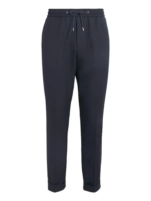 Paul Smith Wool Drawstring Trousers - Blue