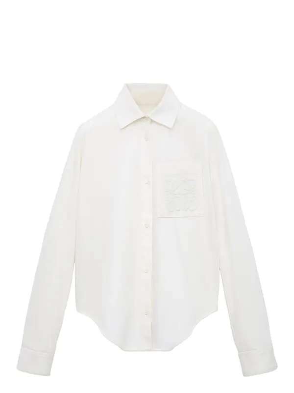 Loewe X Paula's Ibiza Cotton-blend Anagram Shirt - White