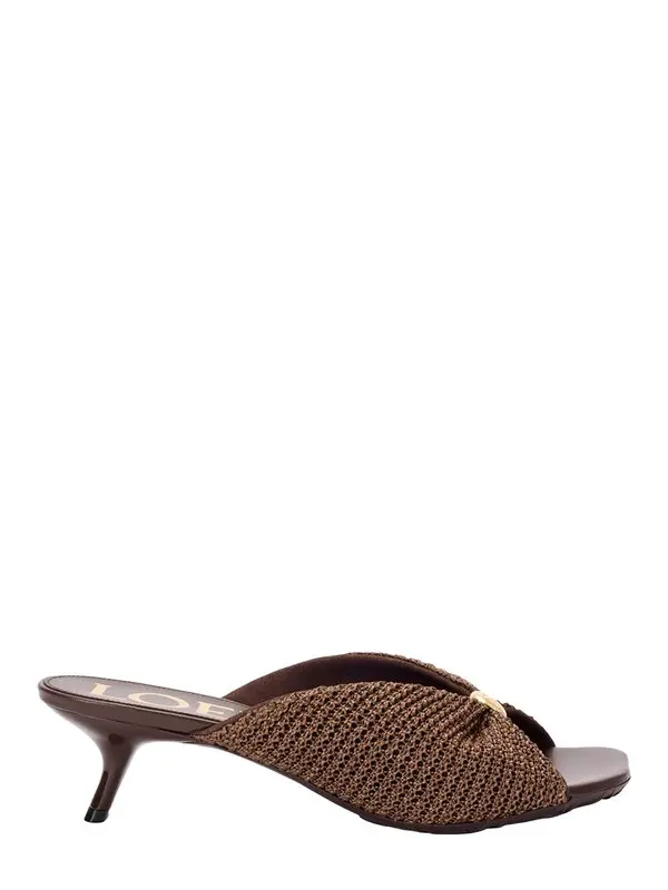 Loewe X Paula's Ibiza Woven Heeled Sandals 45 - Gold