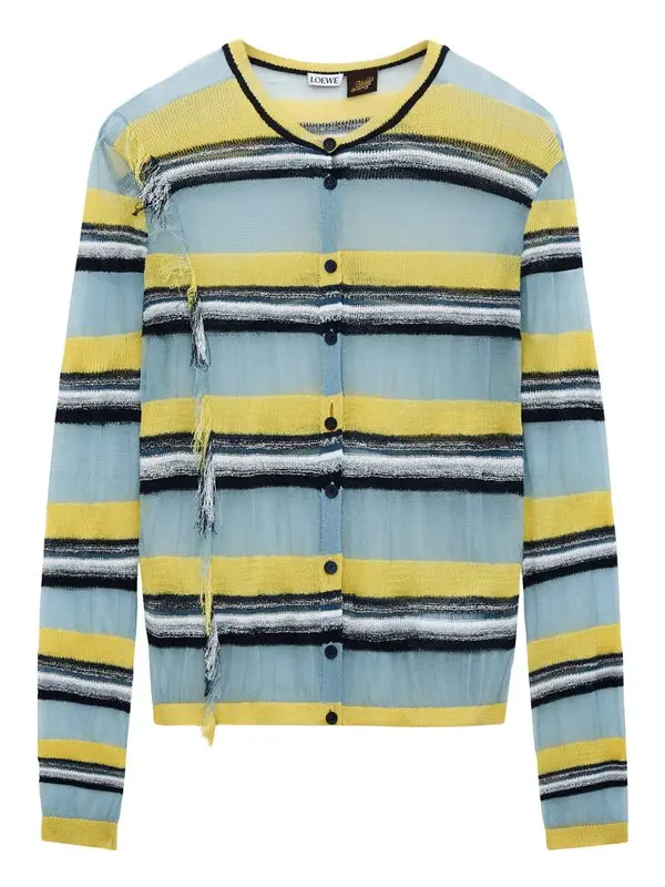 Loewe X Paula’s Ibiza Striped Cardigan - Orange