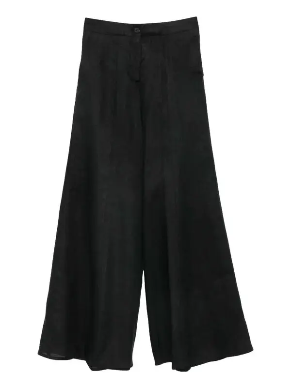 SEMICOUTURE Button-fastening Palazzo Pants - Black