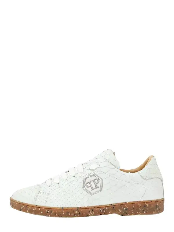 Philipp Plein Python Leather Sneakers - White