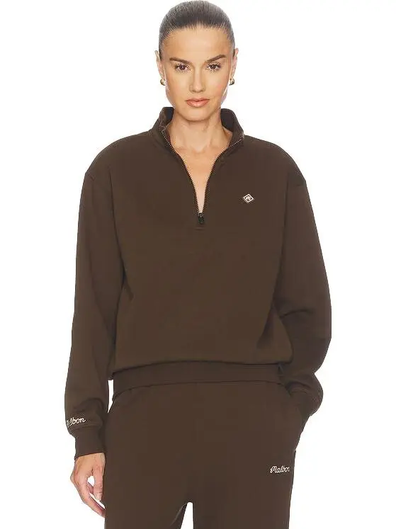 MALBON Delilah Diamond Sweatshirt - Chocolate