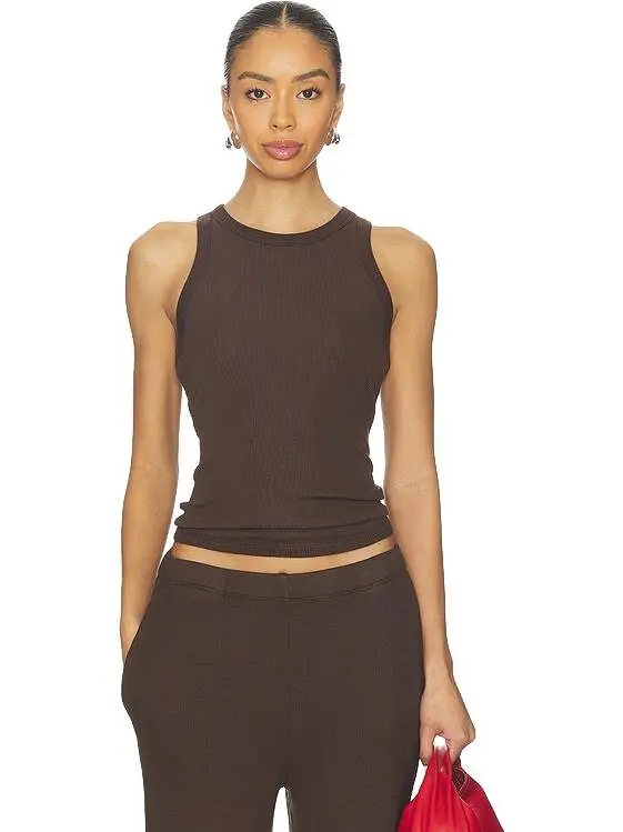 Sprwmn Rib Racer Tank - Chocolate