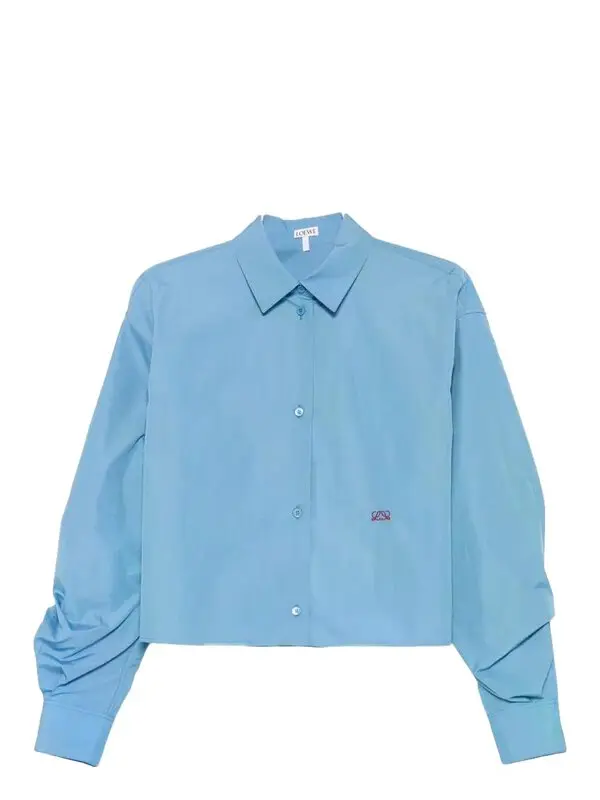 Loewe Anagram-embroidered Shirt - Blue