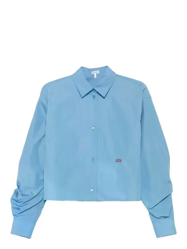 Loewe Anagram-embroidered Shirt - Blue