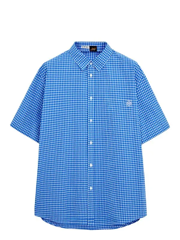 Loewe X Paula’s Ibiza Check Anagram Shirt - Blue