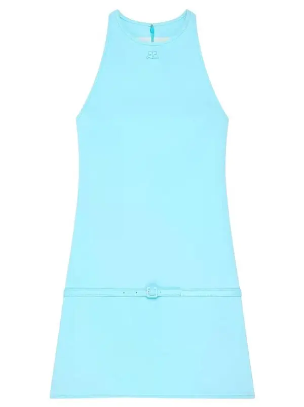 COURREGES A-line Belted Dress - Blue